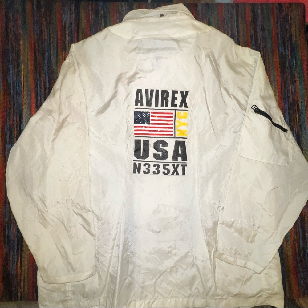 Vintage Avirex Windbreaker Jacket Hip Hop 90s Size Xl - Gem